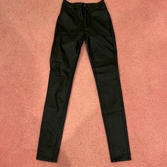 SHEIN | Pants & Jumpsuits | Shein Black Leather Pants | Poshmark